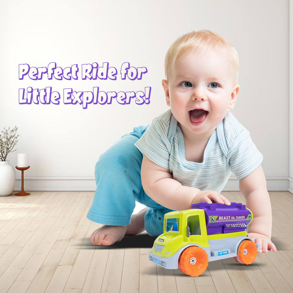 Friction Powered Beast Oil Tanker Truck Toy – Fun Activity Toy for Kids ...