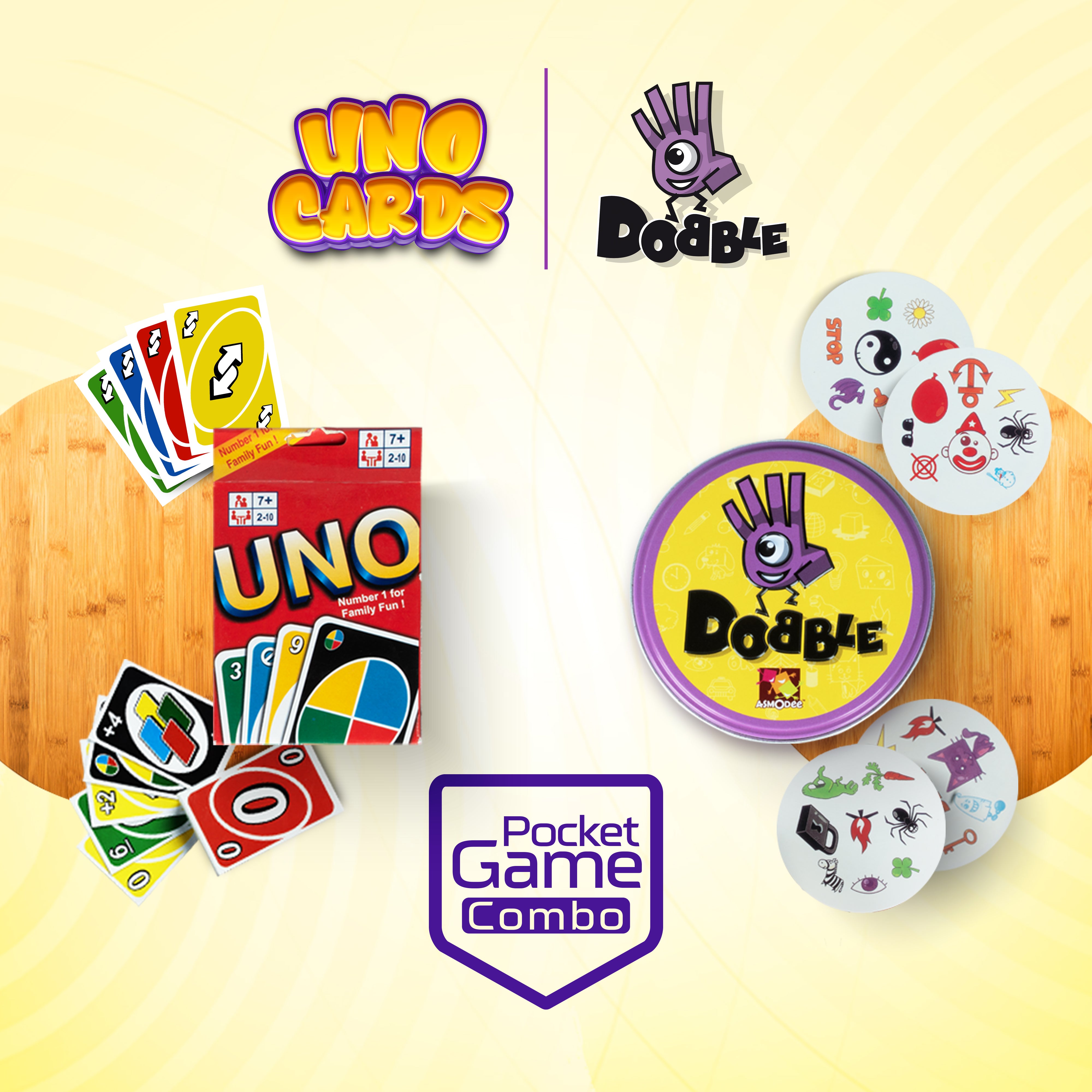 2-in-1 Combo UNO & Dobble Card Game | FLYI
